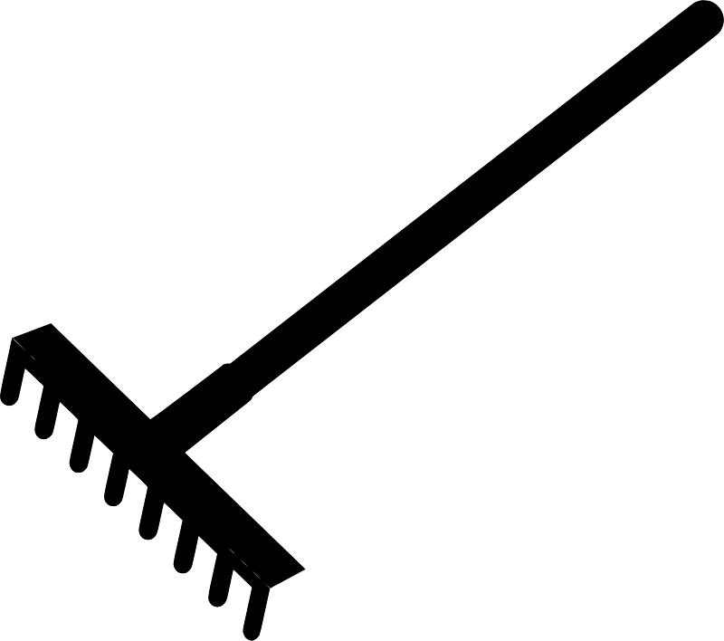 Garden rake - Free vector silhouettes on creazilla.com