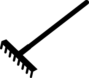 Garden rake - Free vector silhouettes on creazilla.com