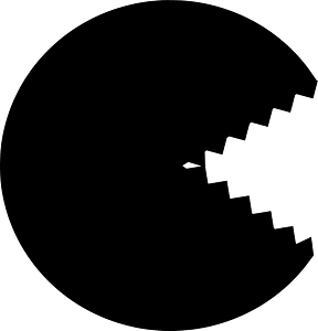 Pacman with Teeth - Free vector silhouettes on creazilla.com