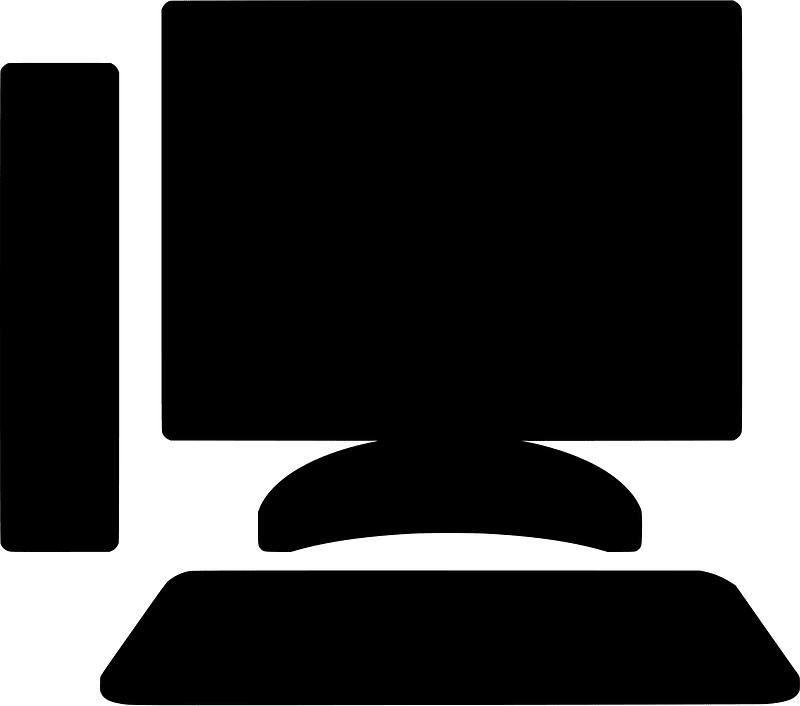 Desktop Computer - Free vector silhouettes on creazilla.com