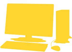 Desktop Personal Computer silhouette - Free Vector Silhouettes | Creazilla