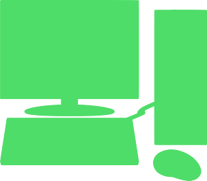 Desktop Personal Computer silhouette - Free Vector Silhouettes | Creazilla
