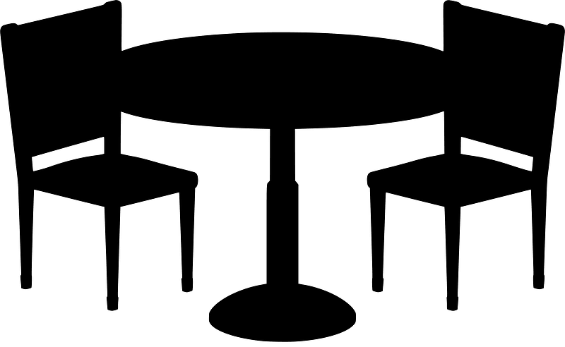 Table and Chairs - Free vector silhouettes on creazilla.com