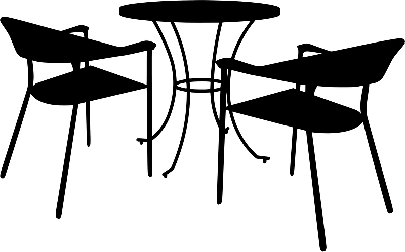 Table and Chairs - Free vector silhouettes on creazilla.com