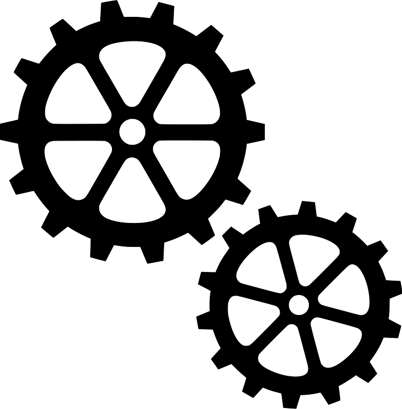 Gears - Free vector silhouettes on creazilla.com