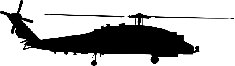 MH-60R naval helicopter - Free vector silhouettes on creazilla.com