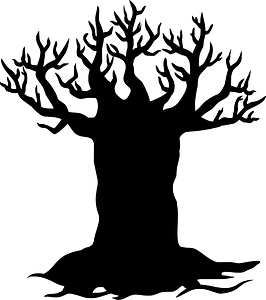 Haunted tree - Free vector silhouettes on creazilla.com