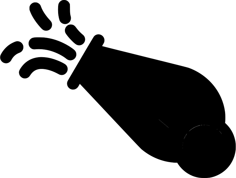 Confetti cannon - Free vector silhouettes on creazilla.com