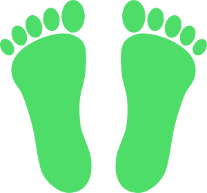 Footprints footmarks silhouette - Free Vector Silhouettes | Creazilla