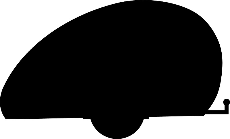 Teardrop Trailer - Free vector silhouettes on creazilla.com