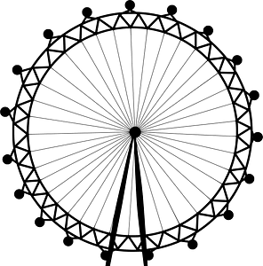 London Eye - Free vector silhouettes on creazilla.com