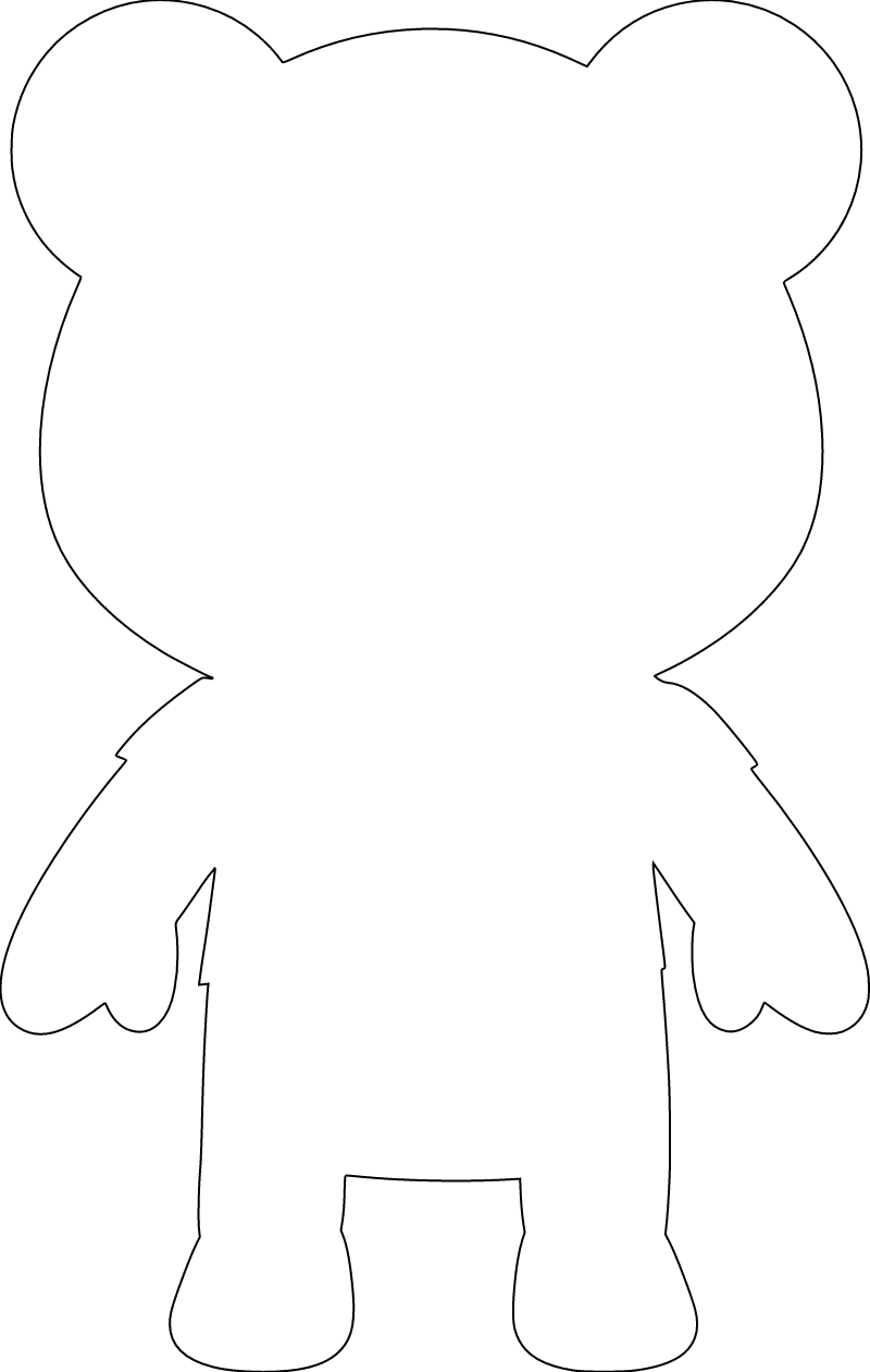 Teddy Bear Outline Template