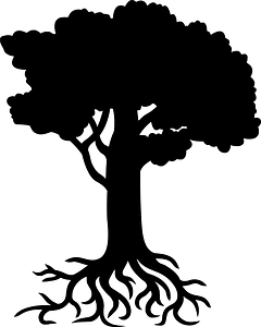 Tree with roots - Free vector silhouettes on creazilla.com