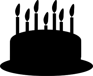 Birthday cake silhouette - Free Vector Silhouettes | Creazilla