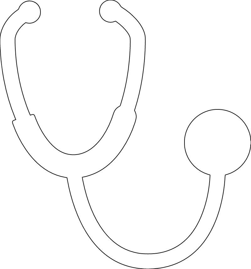 Stethoscope Coloring Page