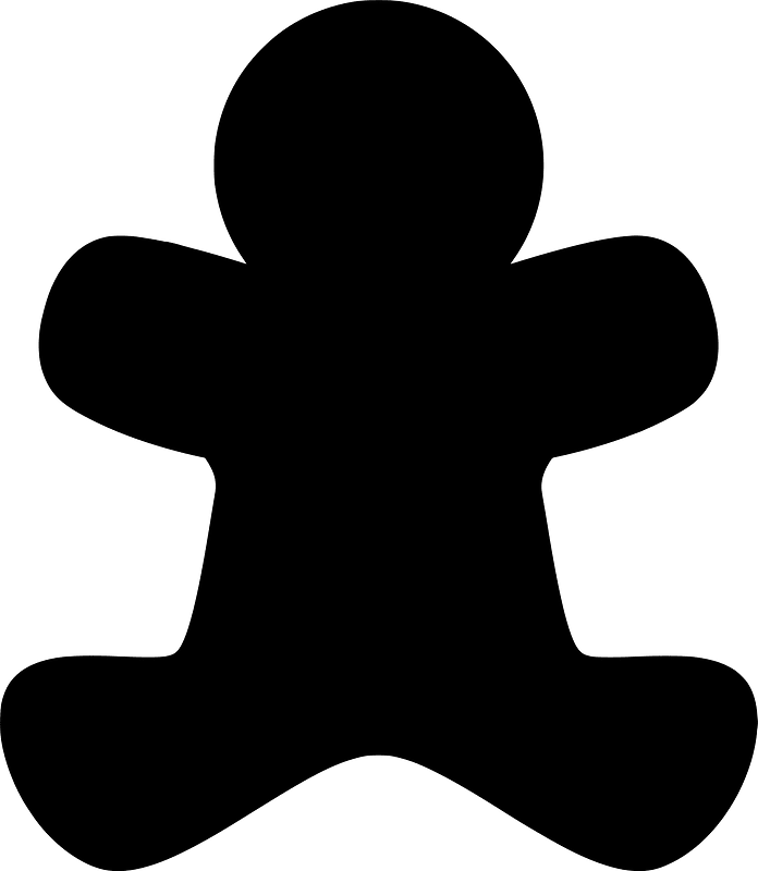 Gingerbread Man Cookie - Free vector silhouettes on creazilla.com