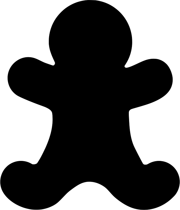 Gingerbread Man Cookie - Free vector silhouettes on creazilla.com