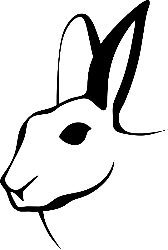 Rabbit face - Free vector silhouettes on creazilla.com