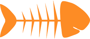 Fish fossil silhouette - Free Vector Silhouettes | Creazilla