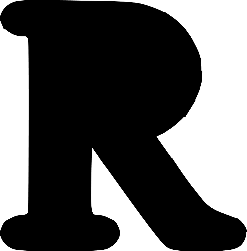 Letter R - Free vector silhouettes on creazilla.com