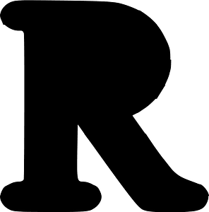 Letter R - Free vector silhouettes on creazilla.com
