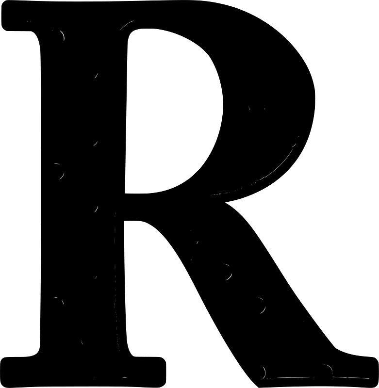 Letter R - Free vector silhouettes on creazilla.com