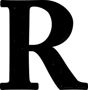 Letter R - Free vector silhouettes on creazilla.com