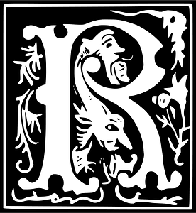 Letter ribbon silhouette - Free Vector Silhouettes | Creazilla