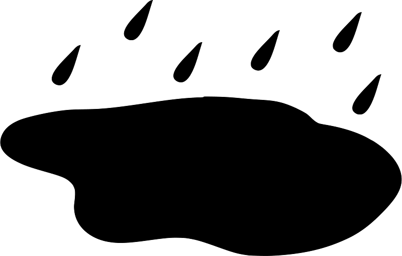 Rain puddle - Free vector silhouettes on creazilla.com
