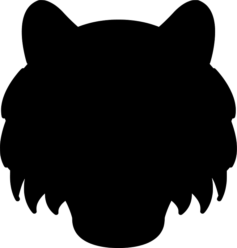 Growling tiger face - Free vector silhouettes on creazilla.com