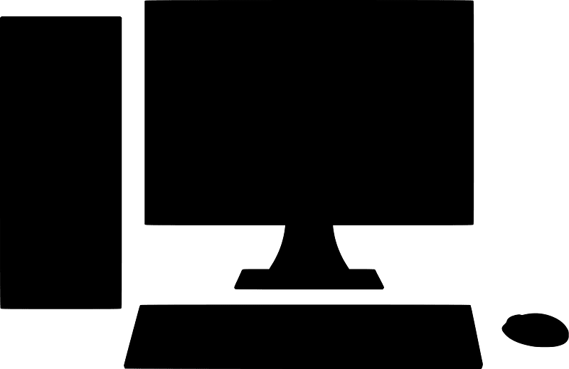 Desktop computer - Free vector silhouettes on creazilla.com