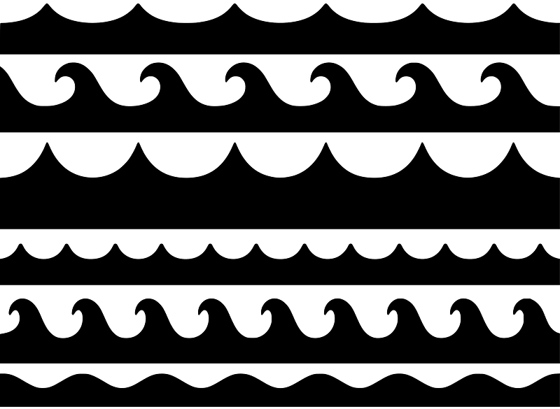 Waves - Free vector silhouettes on creazilla.com