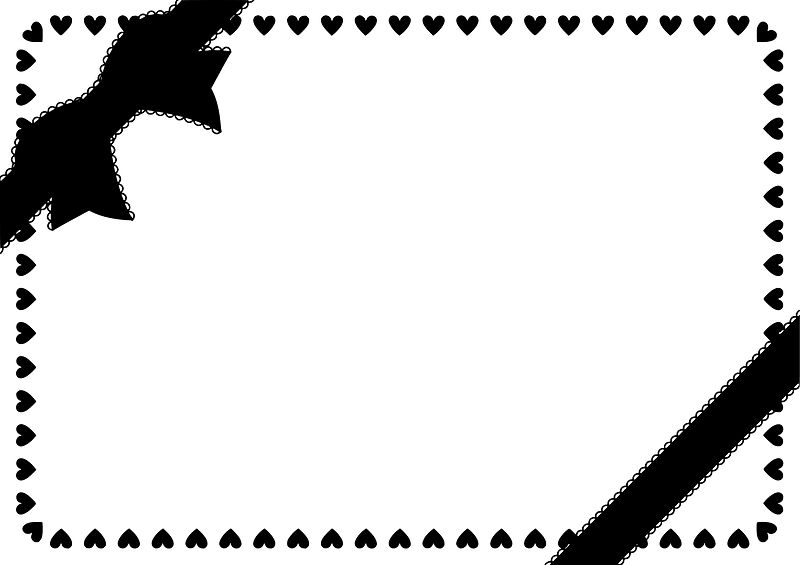 Ribbon heart frame - Free vector silhouettes on creazilla.com