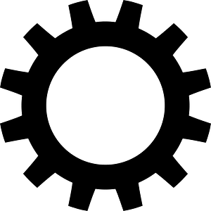 Gear silhouette - Free Vector Silhouettes | Creazilla