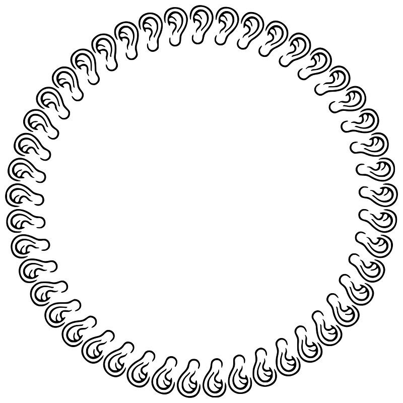 Ears Frame Prismatic - Free vector silhouettes on creazilla.com