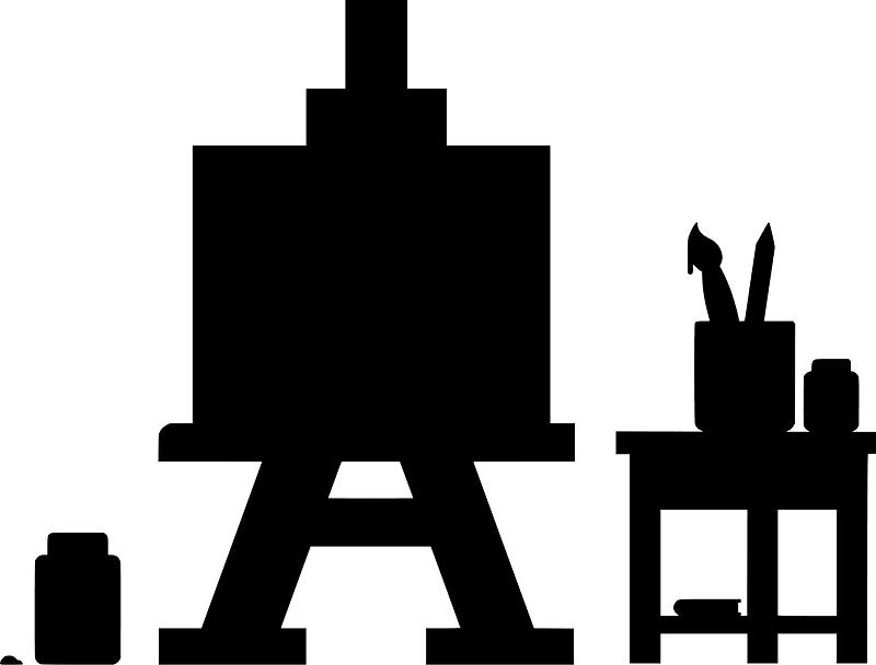 Canvas stand - Free vector silhouettes on creazilla.com