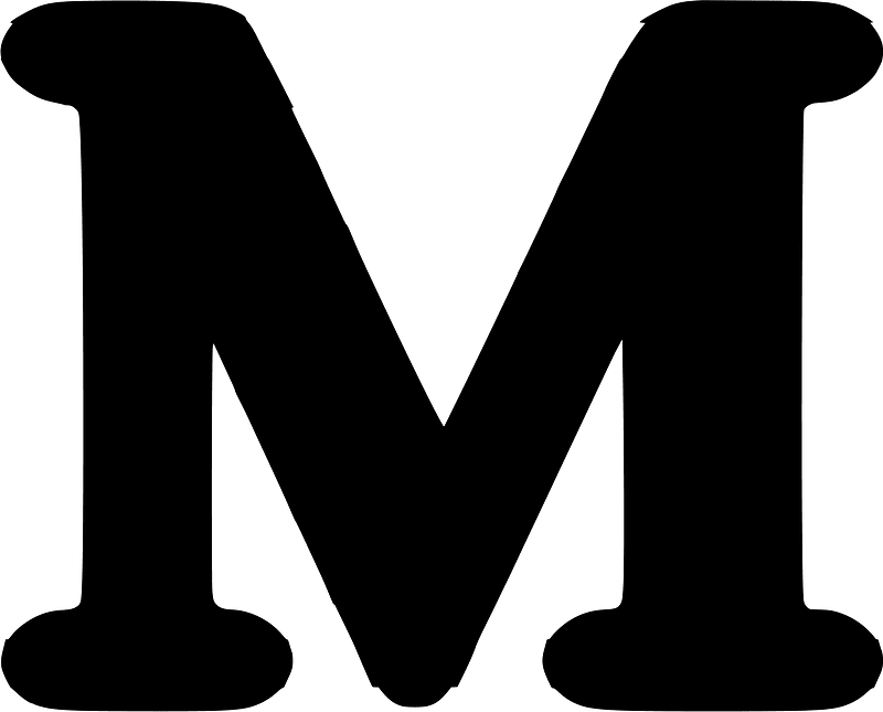 Letter M - Free vector silhouettes on creazilla.com