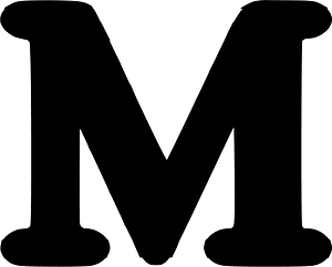 Letter M - Free vector silhouettes on creazilla.com