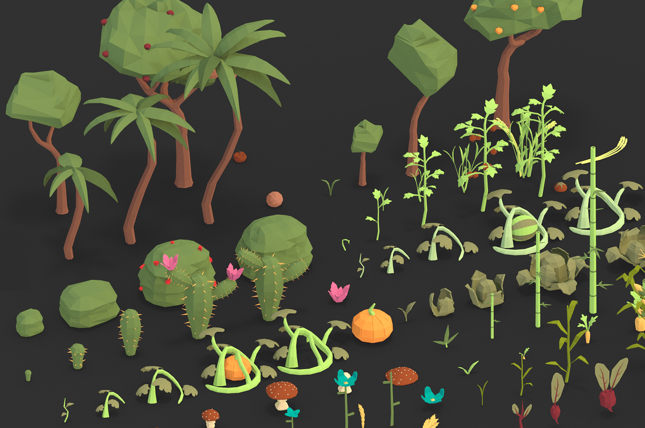 Nature Crops Pack - Free 3d model on creazilla.com