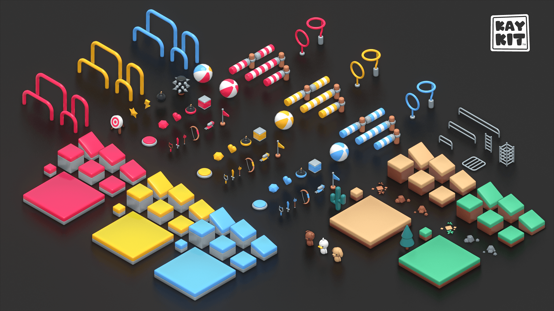 Mini-Game Variety Pack - Free 3d model on creazilla.com