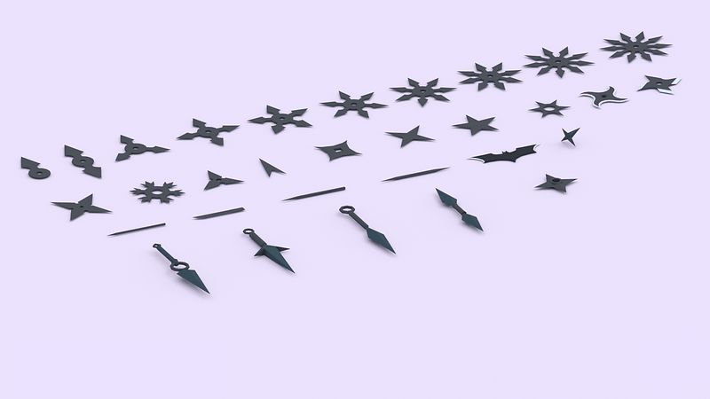 Ninja assets - Free 3d model on creazilla.com