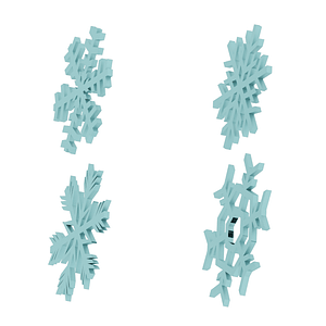 Set of Snowflakes - Free 3d model on creazilla.com