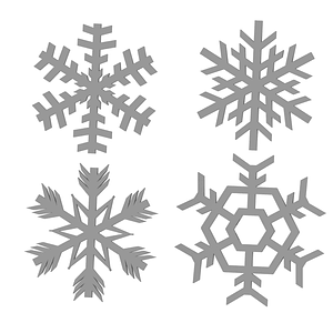 Set of Snowflakes - Free 3d model on creazilla.com
