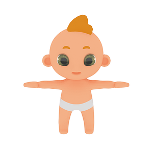 Cartoon Baby - Free 3d model on creazilla.com