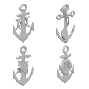 Set of Anchors - Free 3d model on creazilla.com