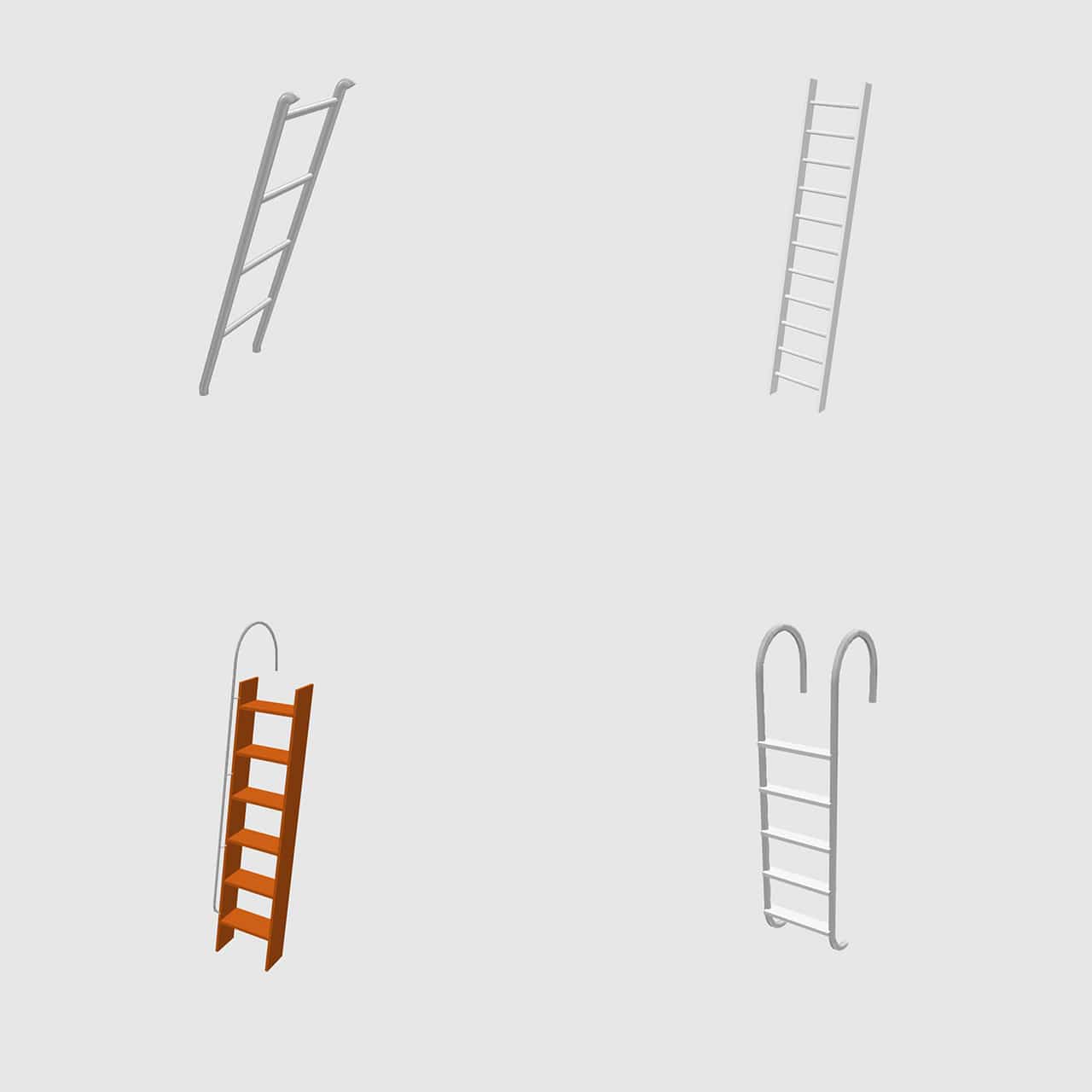 Set of ladders - Free 3d model on creazilla.com
