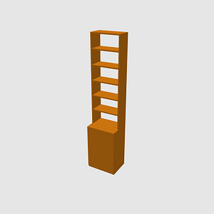 Set of shelves - Free 3d model on creazilla.com