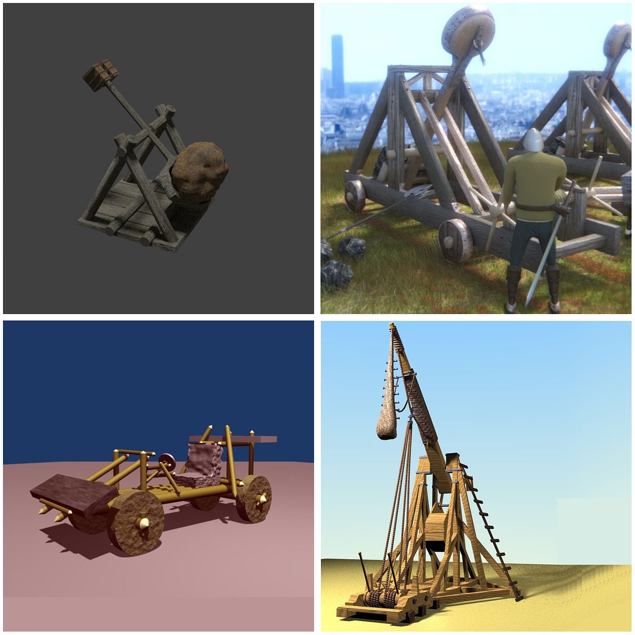 Catapults - Free 3d model on creazilla.com