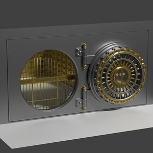 Bank Vaults and Safes Set - Free 3d model on creazilla.com