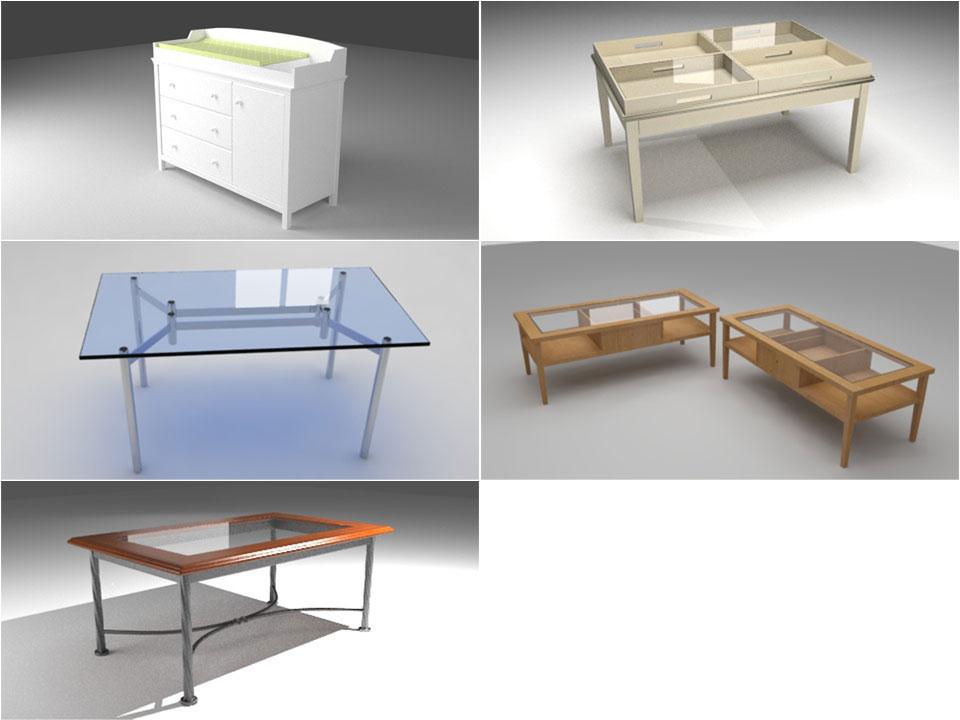 Tables - Free 3d model on creazilla.com